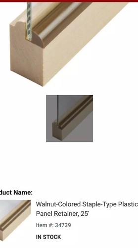 25' GLASS RETAINER STAPLE TYPE MOULDING #34739 BY ROCKLER NEW IN ...