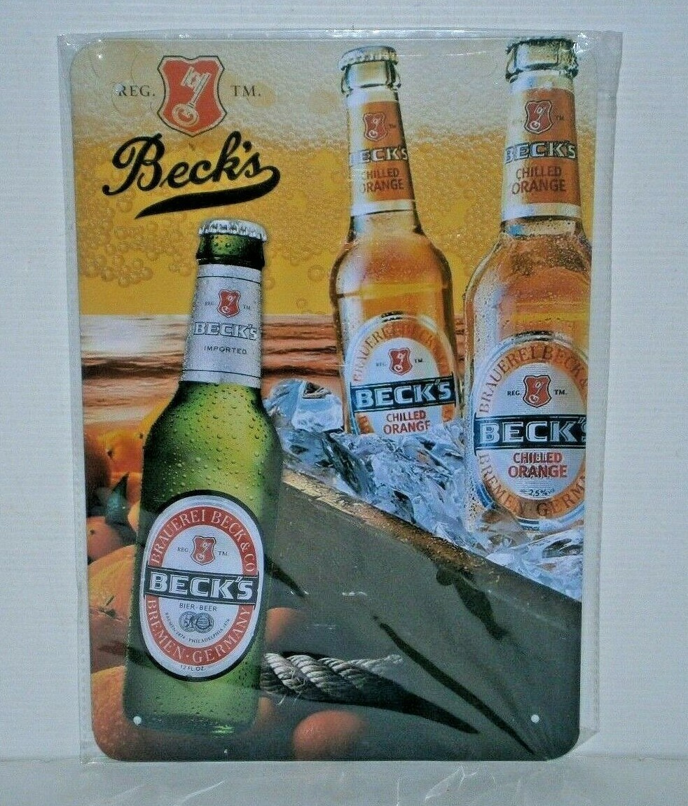 BBRS1 Beck's Beer Metal Sign New 30 cm H X 20 cm W | eBay