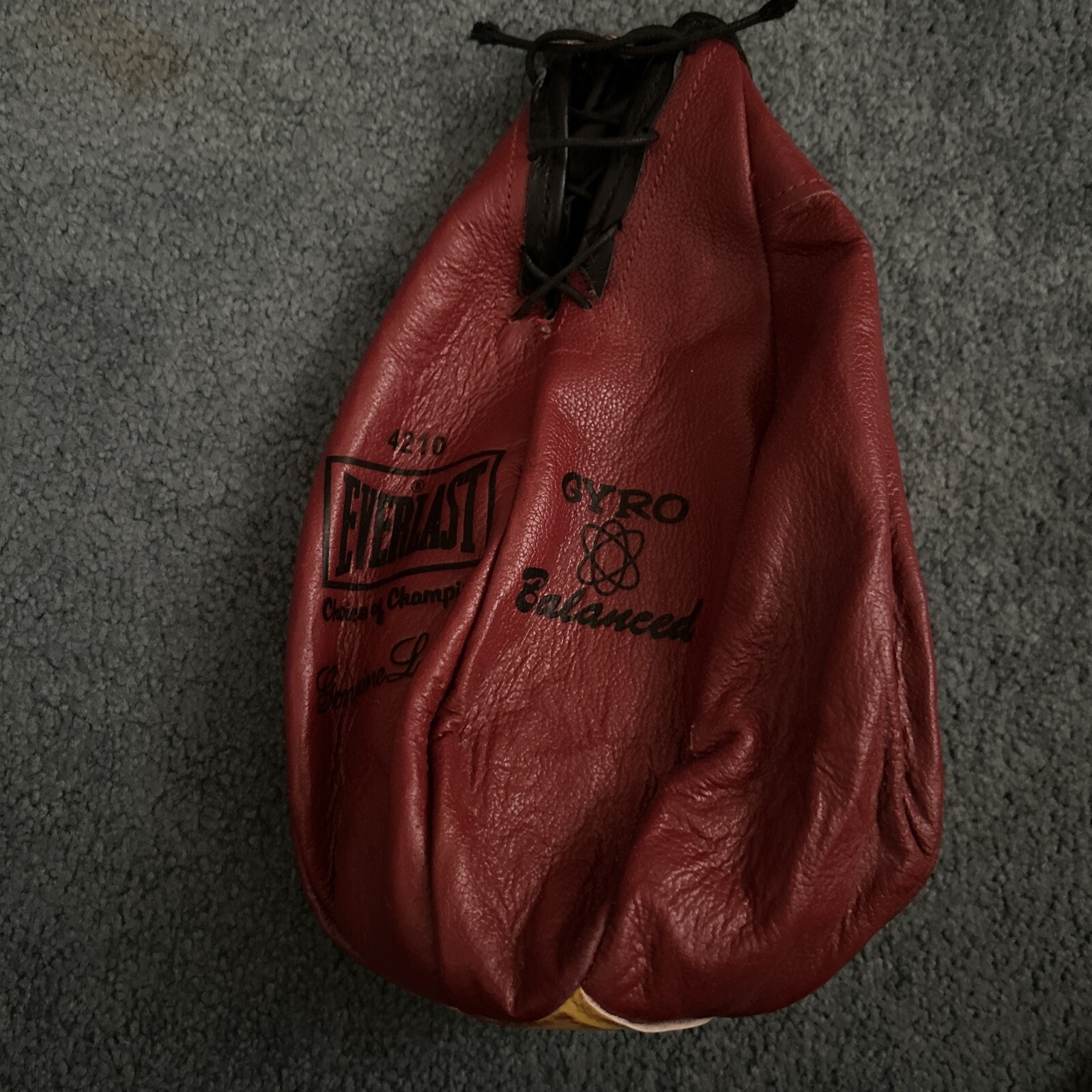 Vintage EVERLAST Speed Punching Bag # 4210 Genuine Leather ~ Gyro ...