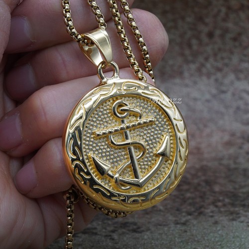 Mens Stainless Steel Gold Rap Hip Hop Money Dollar Sign Pendant ...