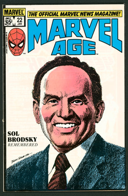 Marvel Age #22 1985 Marvel MID-HIGH GRADE Sol Brodsky cover portrait | eBay