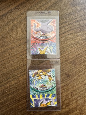Pokemon TOPPS Miscut Misprint Pair Alakazam Arbok Raichu | eBay