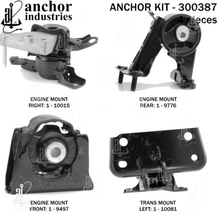 Anchor Motor Mounts 300387 Engine Mnt Kit | eBay