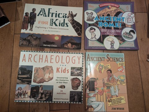 Early 2000s Kids Activity Workbook Lot 4 Books Ancient Rome Science ...