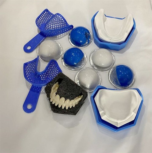 DIY Denture Kit Full Set Dental Upper Lower False Teeth Kit For Repair ...