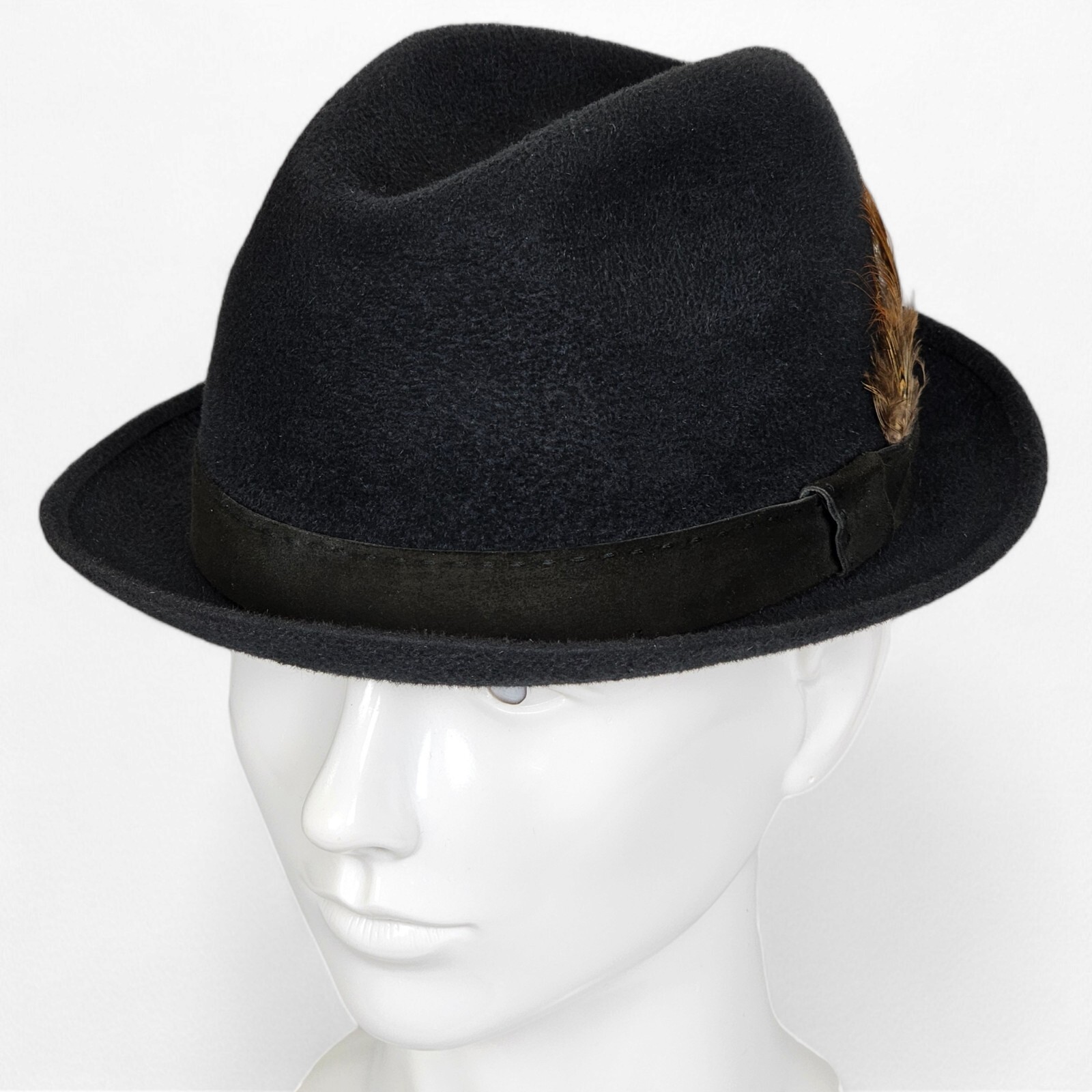 Vintage Stetson Fedora Royal De Luxe Gun Club 1100 Bl… - Gem