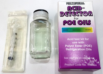 RECTORSEAL ACID-DETECTOR TEST KIT FOR REFRIGERATION POE OILS 45006 ...