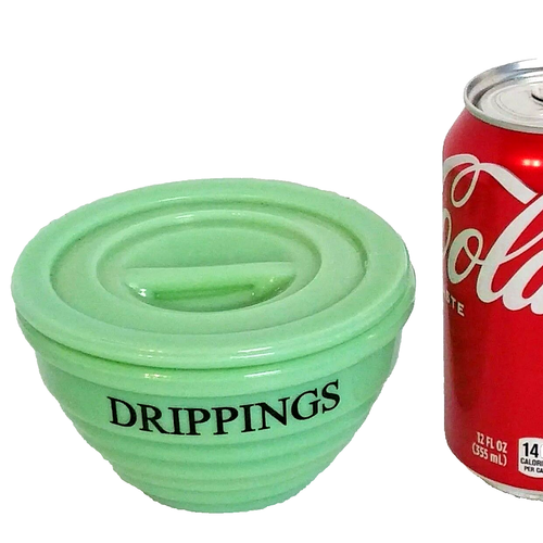 Reproduction Jadeite Green Milk Glass Beehive Drippings Glass Bowl w ...