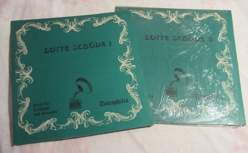 Two LOTTE SCHOENE LP's -- Discophilia # KS-100 & KS-101 -- LOTTE SCHONE ...