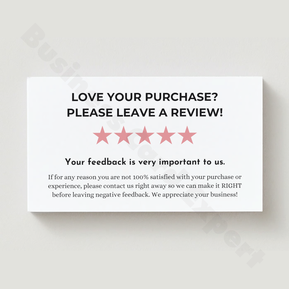 1000-5000 eBay Seller Thank You Cards eBay Business Cards Double Sided ...