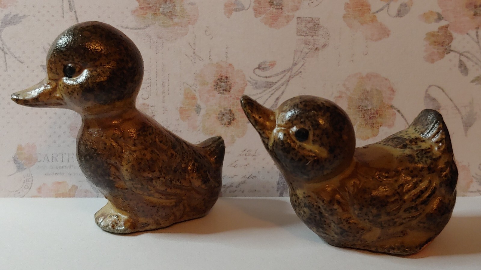 Vtg Otagiri Mercantile Co Japan Brown Pottery Miniature Ducks Set Of 2 ...