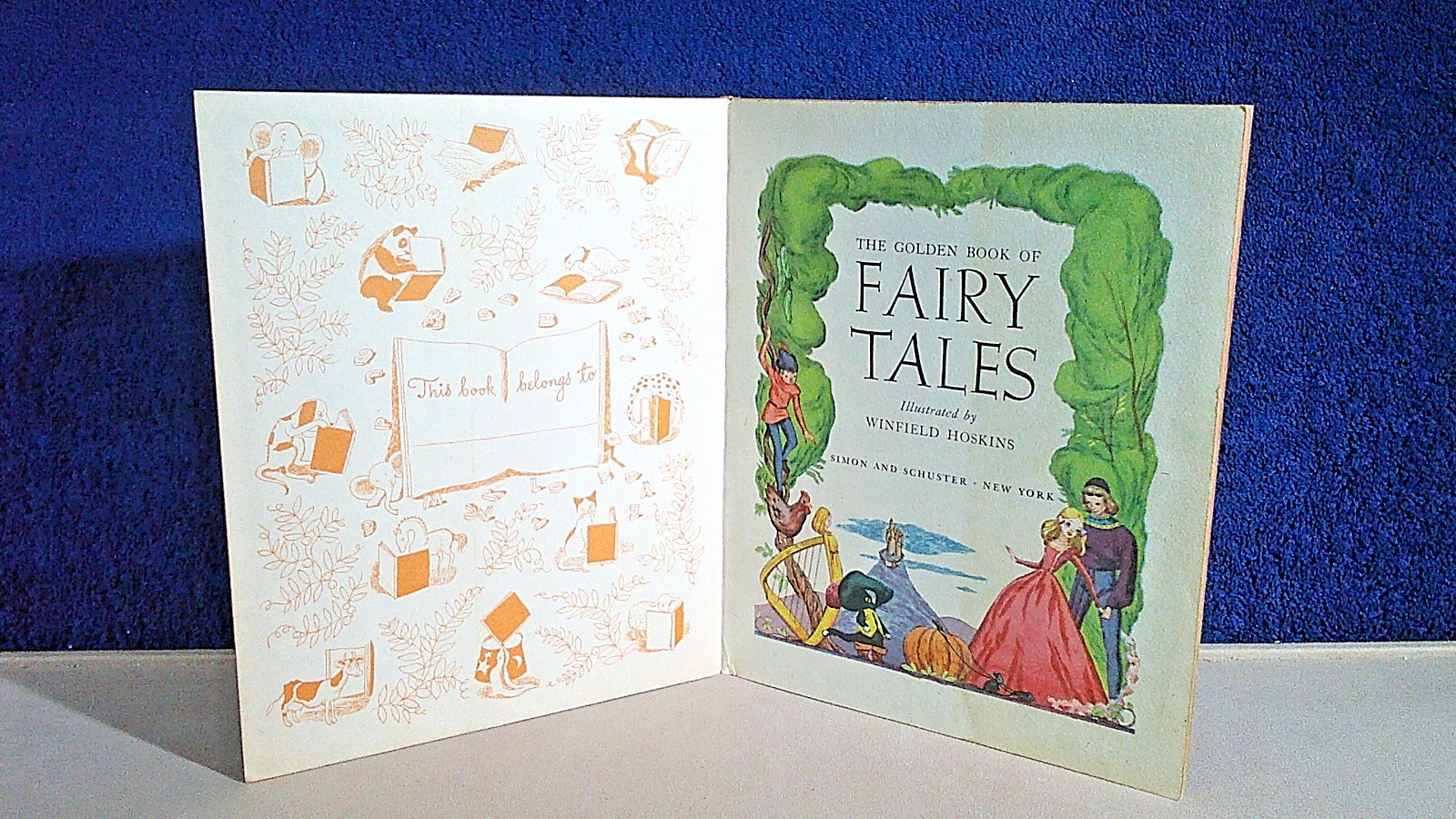 VINTAGE LITTLE GOLDEN BOOK OF FAIRY TALES #9 WITH DUST JACKET c. 1942 ...