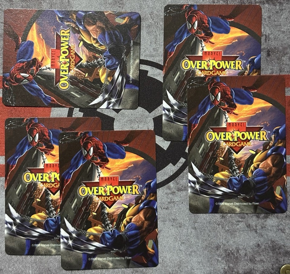 Fleer Marvel Overpower SILVER SABLE Character Stat & 4 Special Cards IQ ...