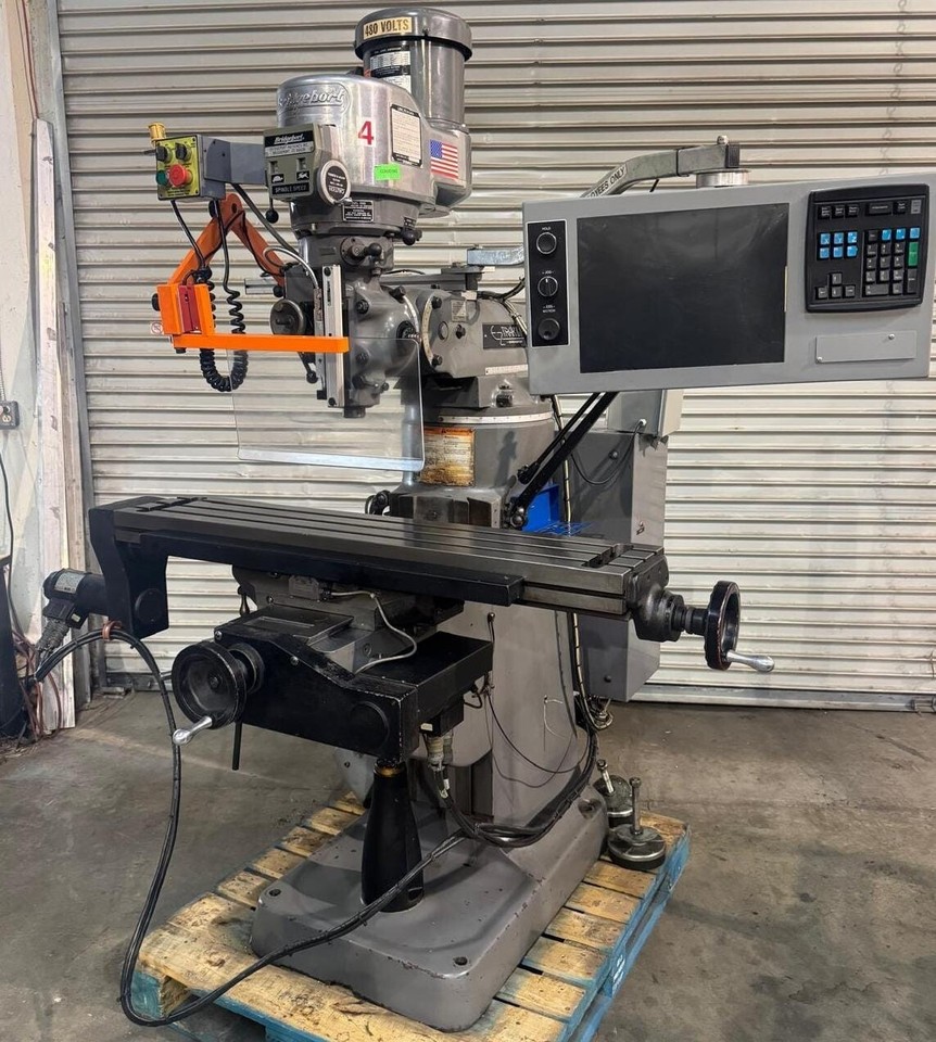 Bridgeport Vertical Mill Milling Machine EZ TRAK DX CNC 2 HP Variable ...