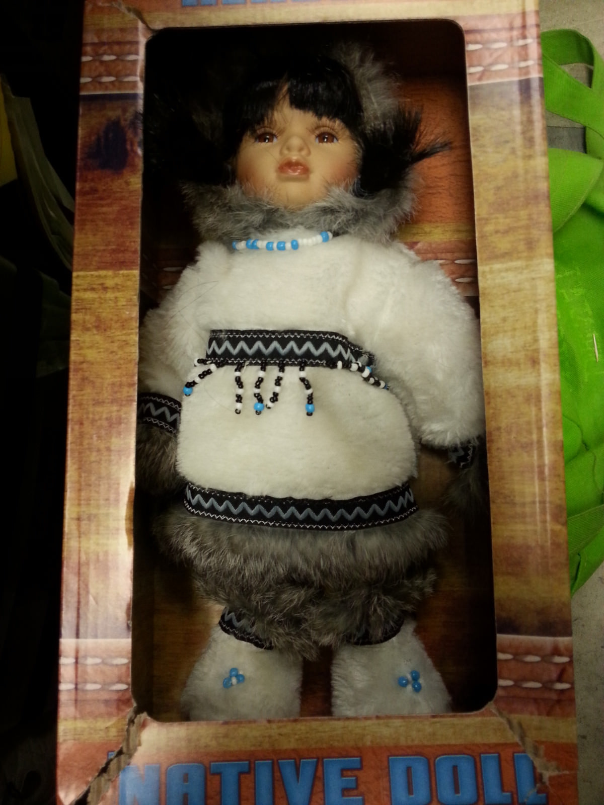 Alaska collectible Porcelain Doll - Parka and boots with bead accents ...