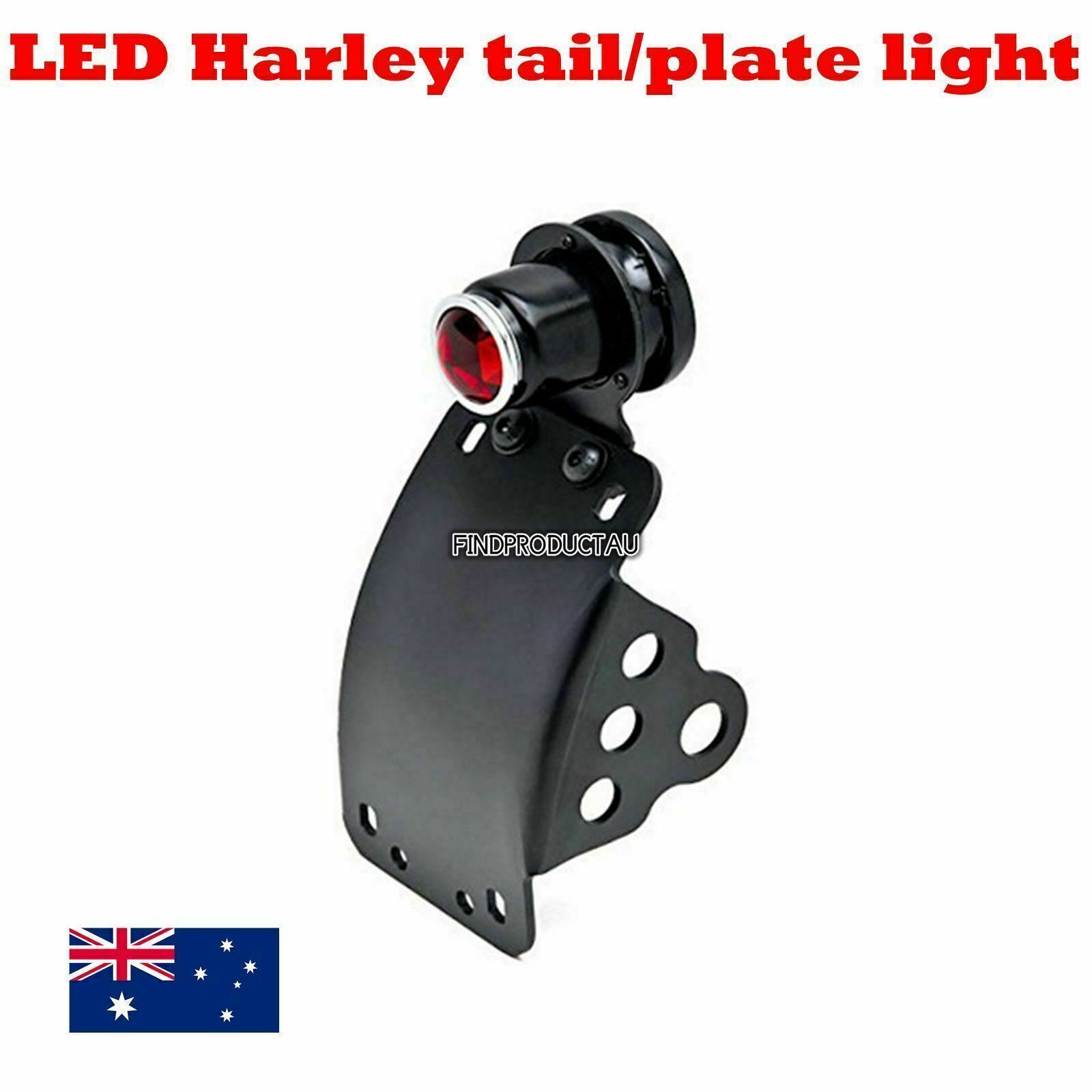 LED Curved 1" Axle License Plate Tail light Honda VF Magna Stateline ...