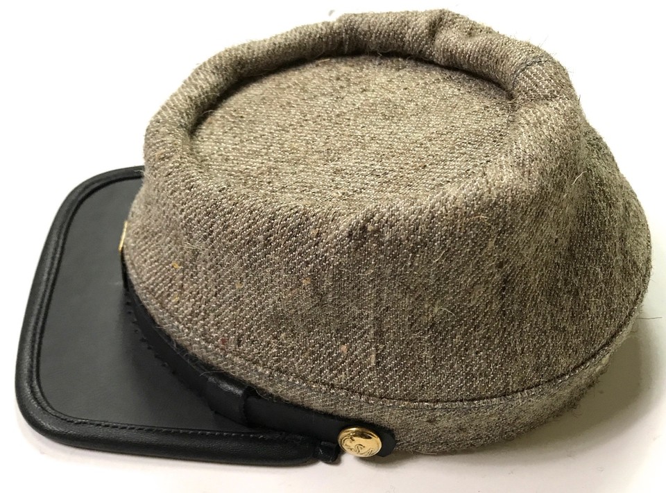 CIVIL WAR CSA CONFEDERATE JEAN WOOL KEPI FORAGE CAP HAT-XLARGE | eBay