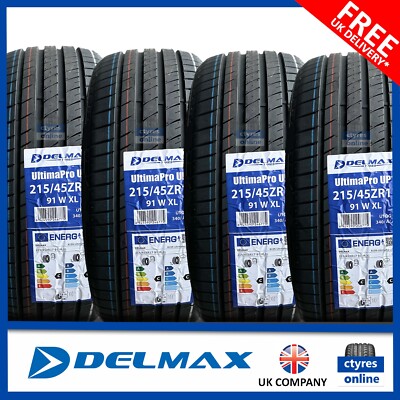 4X New 215 45 17 DELMAX ULTIMAPRO 91W XL 2154517 215/45R17 *C/C RATED ...
