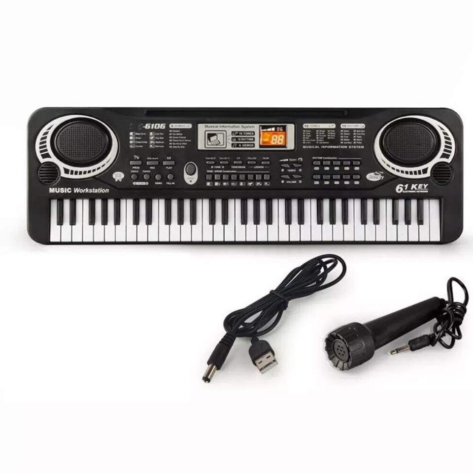 61 Keys Electronic Keyboard Piano Digital Music Key Board with ...