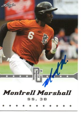 Montrell Marshall 2013 Leaf Perfect Game Signed Card | eBay