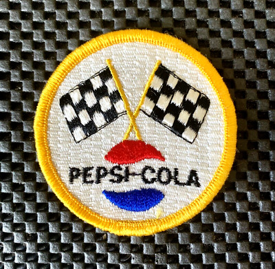 PEPSI-COLA RACING CHECKERED FLAGS VINTAGE EMBROIDERED SEW ON ONLY PATCH ...