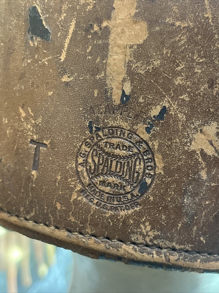 Early 1900s SPALDING DOG EAR LEATHER FOOTBALL HELMET W/ SPOKE ...