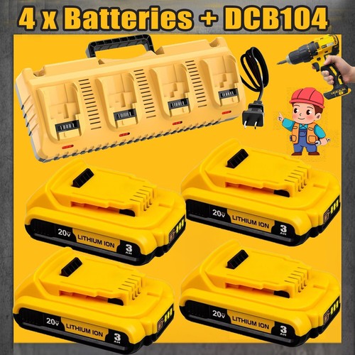 For DEWALT DCB104 20V MAX Multi-Port Fast Battery Charger /2/4X DCB206 ...