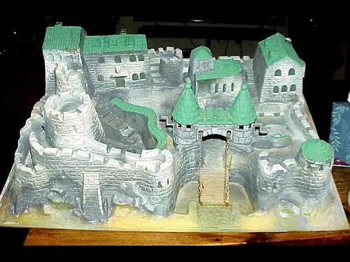 vintage 1960's Elastolin medieval vacuuform Castle Tabletop gaming ...
