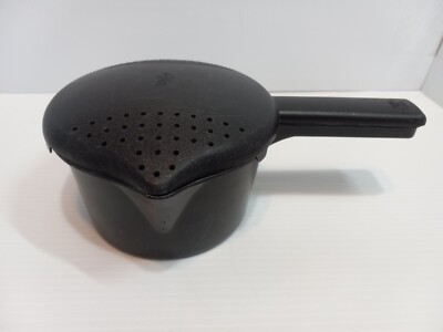 Pampered Chef Black Small Micro Cooker (1 qt) - #2776 EUC | eBay