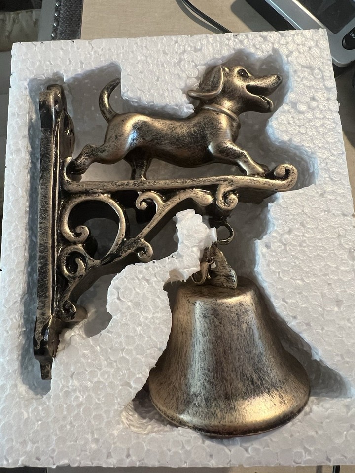 Dachshund “Sausage Bell” Decor Figurine – Hot Dog Dongle, 9.45” Doxie ...