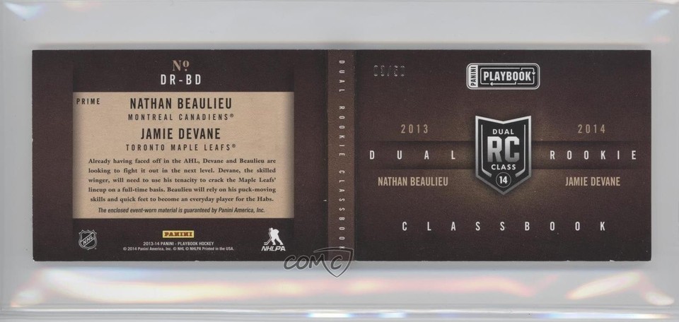 2013 Playbook Double Rookie Classbook Prime /50 Jamie Devane Nathan ...