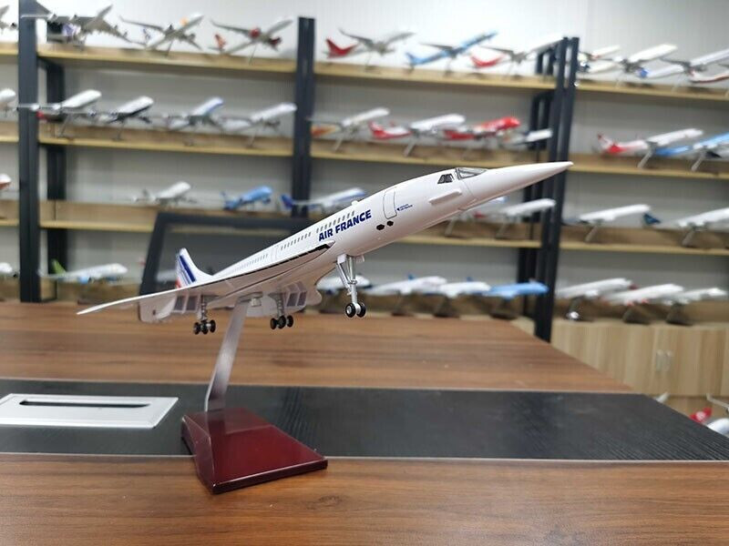 Air France Concorde 50cm Supersonic LED Lights Jet Metal Aircraft Plane ...