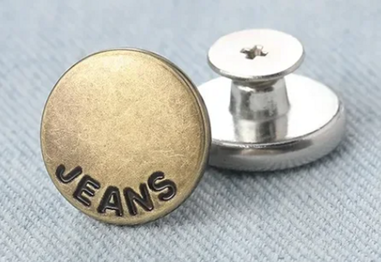 17mm detachable jeans button Screw on Fasteners with Pins Repair Denims ...