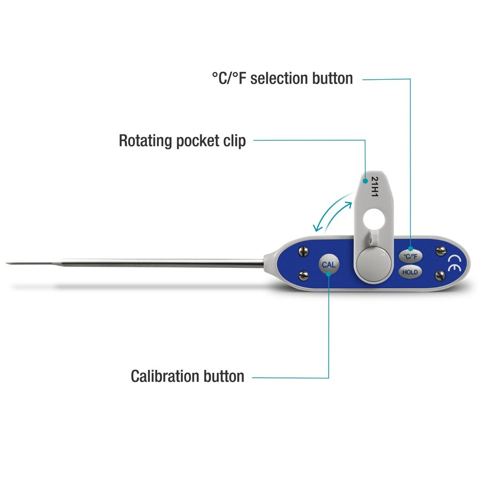 DeltaTrak 11063 FlashCheck Jumbo Display Auto-Cal Needle Probe ...