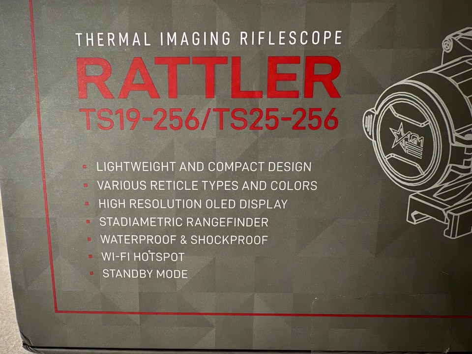 AGM 3143855003RA91 Rattler TS19-256 Thermal Riflescope - Black ...
