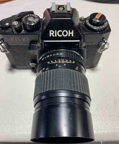 Vintage Bkack Ricoh KR-10 Film Camera W/Tamron-F 1:2.8/135mm Lens ...