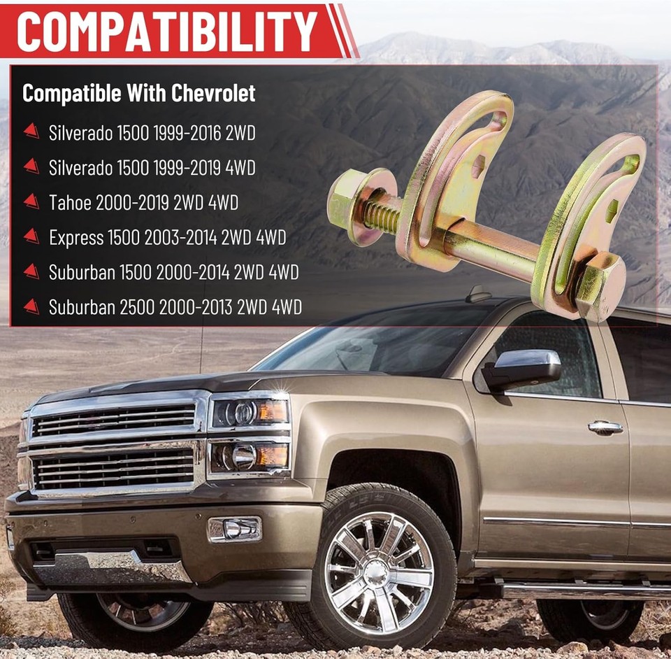 For Chevrolet Silverado GMC Sierra 1500 HD 2001-2006 Arm Alignment Cam ...