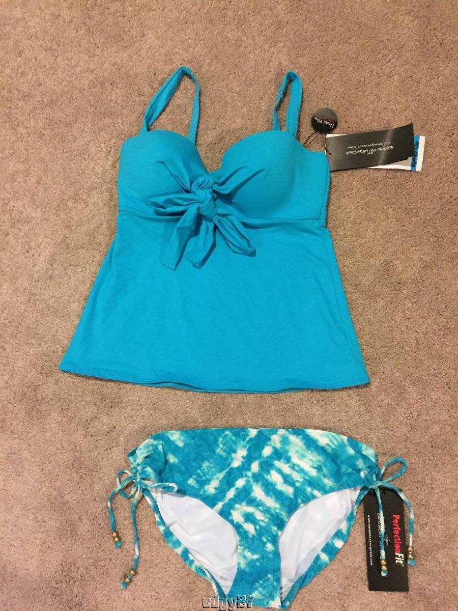 Sassy Coco Reef 5 Way Convertible Sea blue 36D 38D Top w/ XL Bottoms | eBay