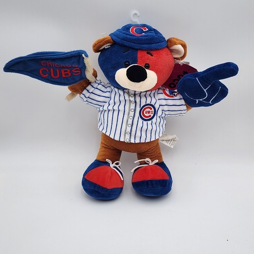 Chicago Cubs Plush bear with Flag and Large Hand by Foco 12" Stuffed ...