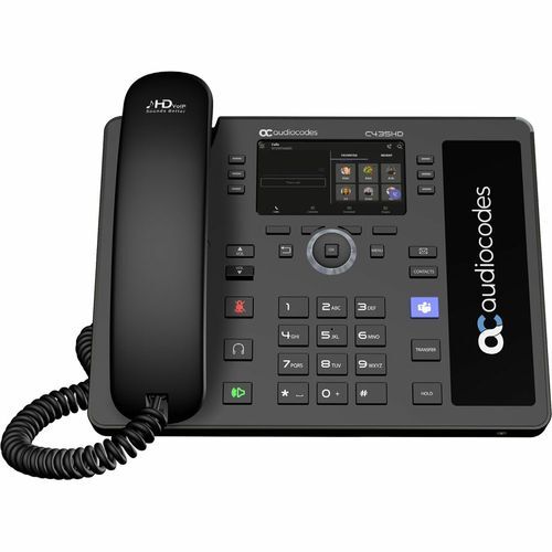 Audiocodes TEAMS-C435HDPS-R C435HD IP Phone Corded - Wall Mountable ...