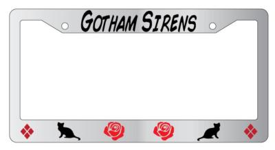 Gotham Sirens Chrome License Plate Frame | eBay