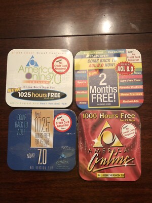 Lot Of 4 Vintage AOL AMERICA ONLINE CD Free Trial Discs | eBay