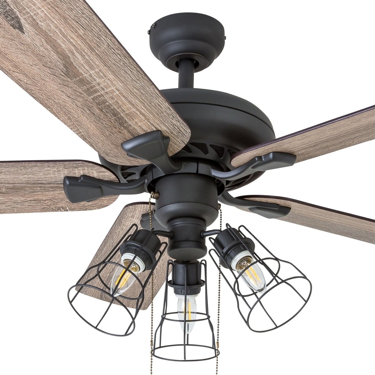 Luxury Farmhouse Rustic Reversible Ceiling Fan With Lights Depuley 60"