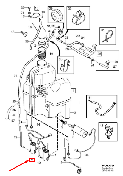 VOLVO V70 MK2 Windscreen Washer Pump 31349235 NEW GENUINE | eBay UK