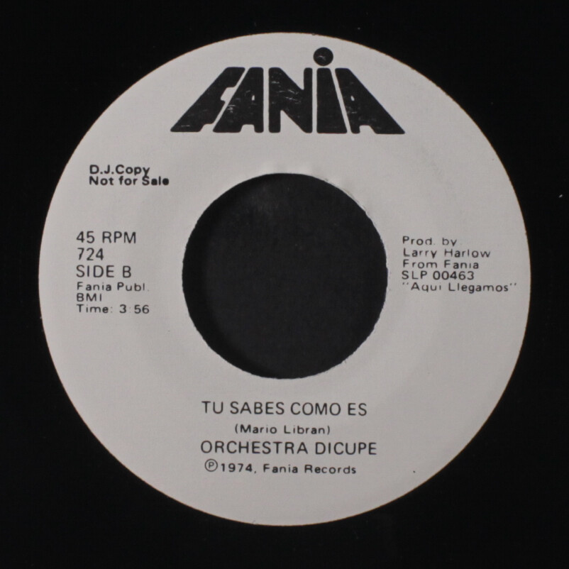 ORCHESTRA DICUPE: son de la dicupe / tu sabes como es FANIA 7" Single ...