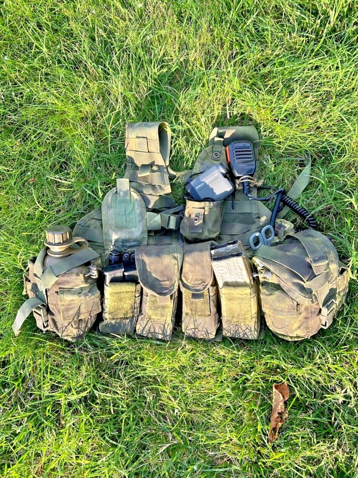 USGI ACU FLC Split Rig Vest, Full Load Out, Modified, Dyed Camouflage ...