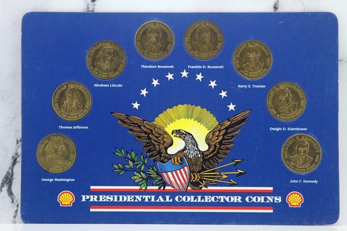 Shell Presidential Collector Coin Collection Set 1992 8 Coins Complete ...