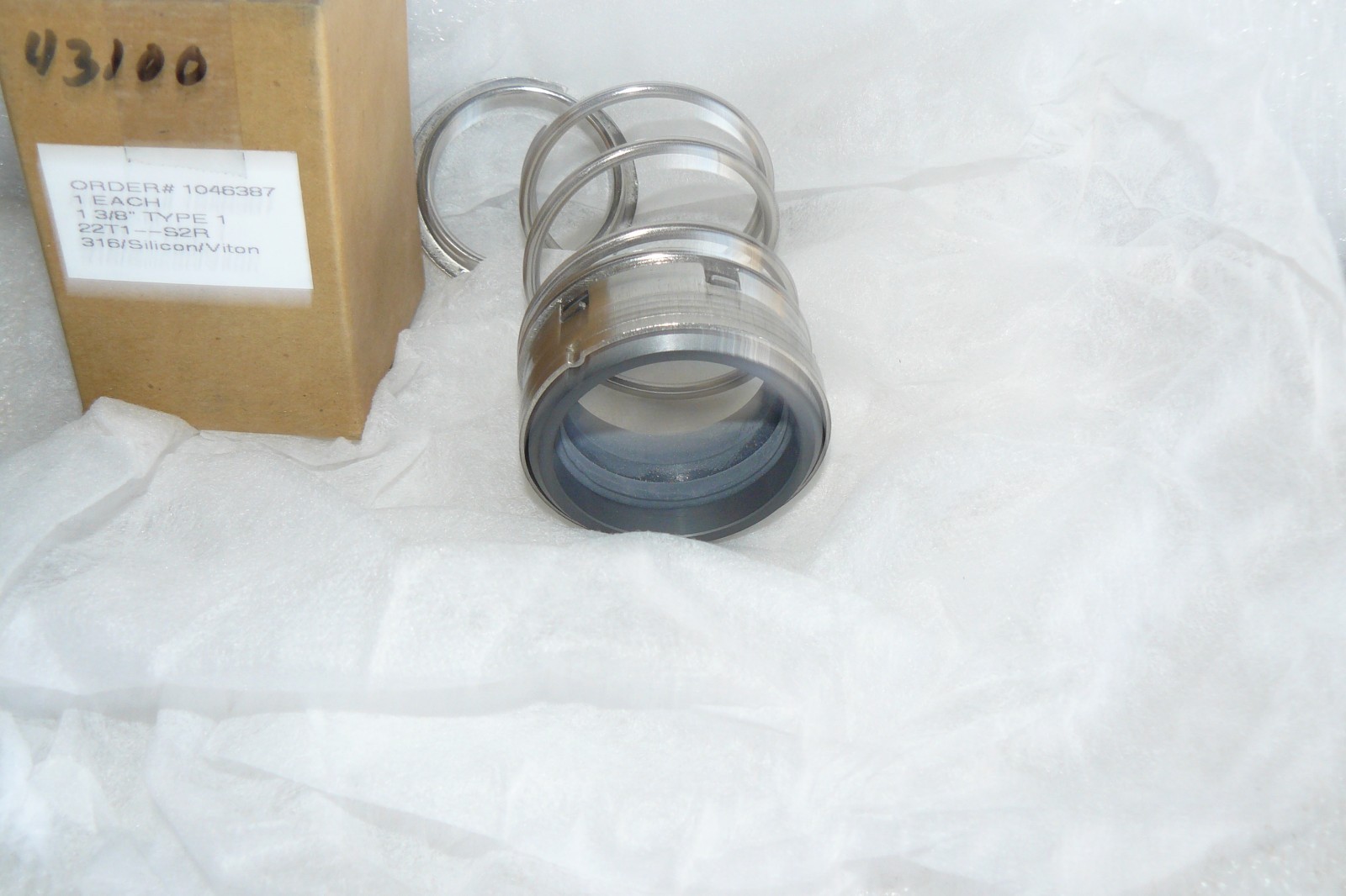 NEW FLEX-A-SEAL 1046387 ORG SEAT 1-3/8" SILICON / VITON 316 TYPE 1 22T1 ...