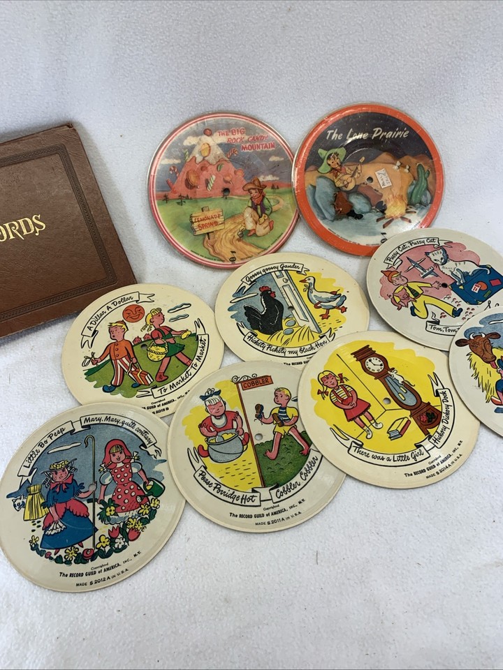Vintage 1949 Voco Ranger Record Guild Lot Of 9 Children’s Nursery Rhyme ...