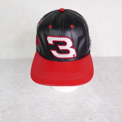 Vintage Dale Earnhardt Hat Cap Strap Back Black Red NASCAR Racing Mens ...